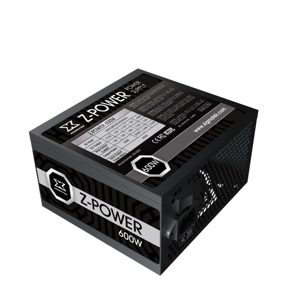 POWER SUPPLY (อุปกรณ์จ่ายไฟ) XIGMATEK Z-POWER BLACK 600W - THREE B INTERTRADE (THAILAND) CO.,LTD.