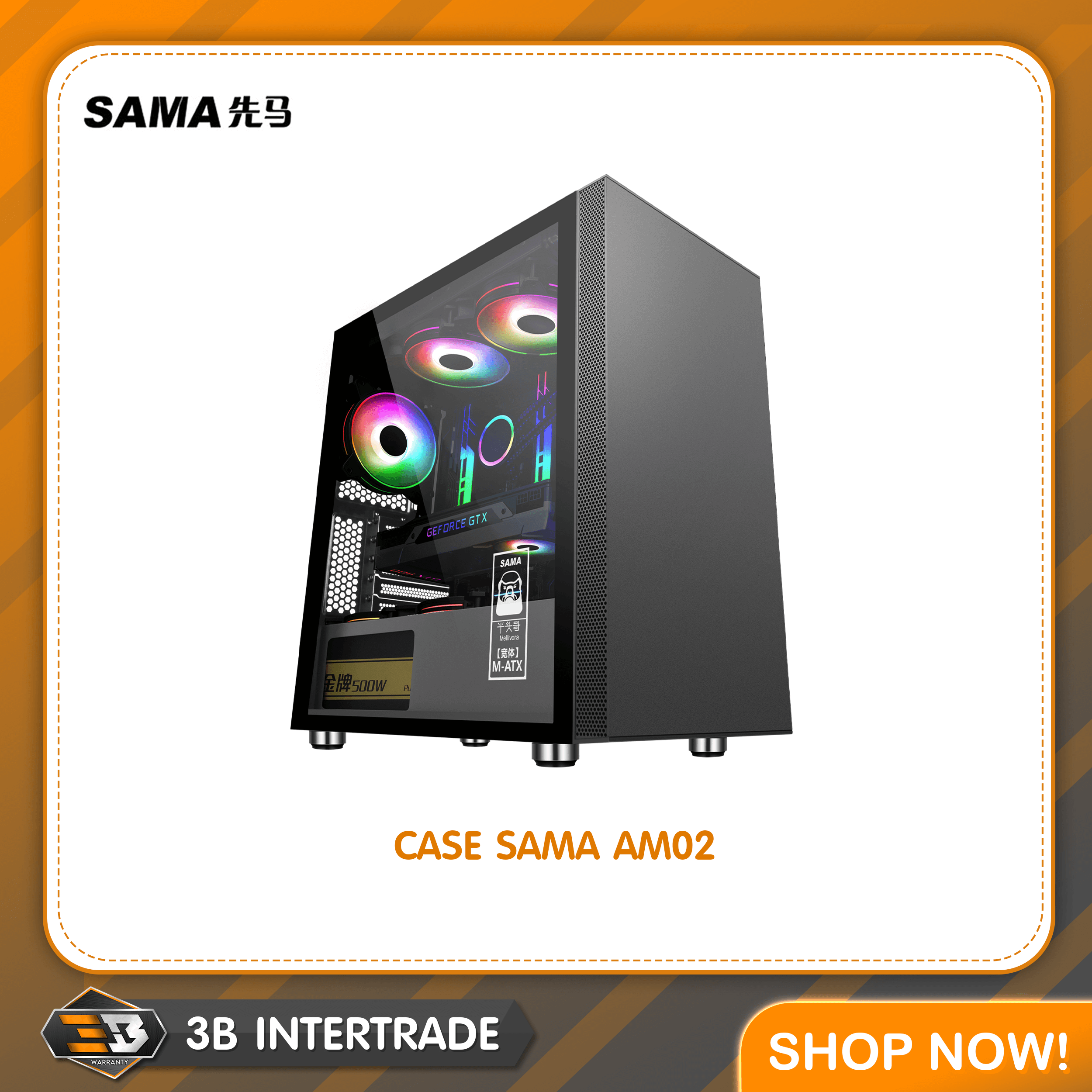 Case(เคส) SAMA AM02 BLACK - THREE B INTERTRADE (THAILAND) CO.,LTD.